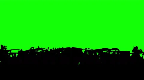 Football fans on green screen. | Stock Video | Pond5