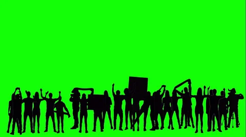 Football fans on green screen. | Stock Video | Pond5