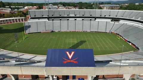 Football field stadium at UVA, Universit... | Stock Video | Pond5