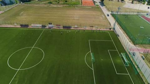 Football Field Ustka Boisko Mks Aerial V... | Stock Video | Pond5