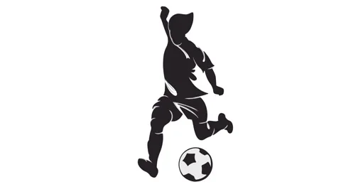 Football Player Kicking The Ball 2D Anim... | Stock Video | Pond5