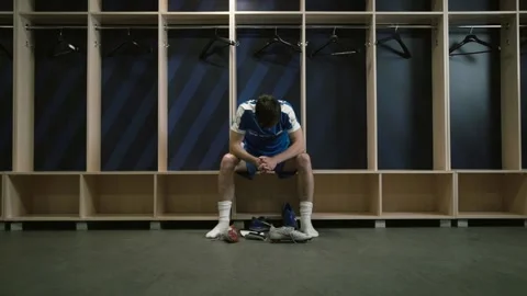 Football Player Locker Room Stock Video Footage | Royalty Free Football ...