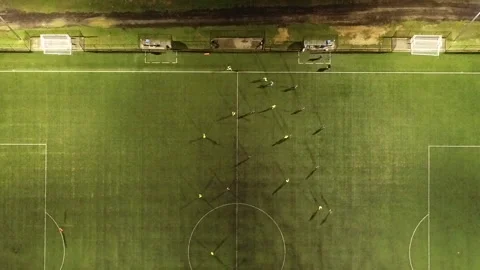 Football player troughs soccer ball in f... | Stock Video | Pond5