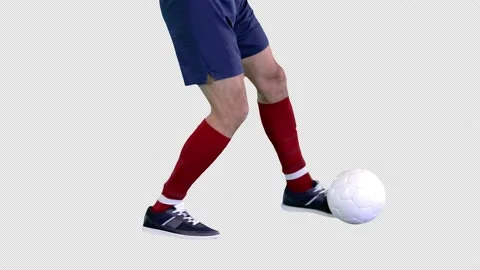 Football player's feet dribbling a ball ... | Stock Video | Pond5