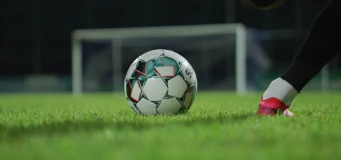 Football Hit Slow Motion Stock Video Footage | Royalty Free Football ...