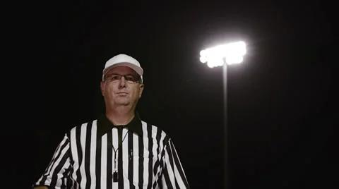 A football referee makes a false start p... | Stock Video | Pond5