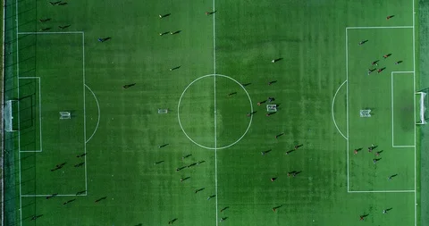 Football Soccer Team Training On A Socce... | Stock Video | Pond5