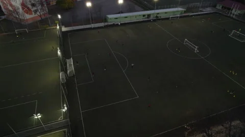 Football, soccer training at green field... | Stock Video | Pond5