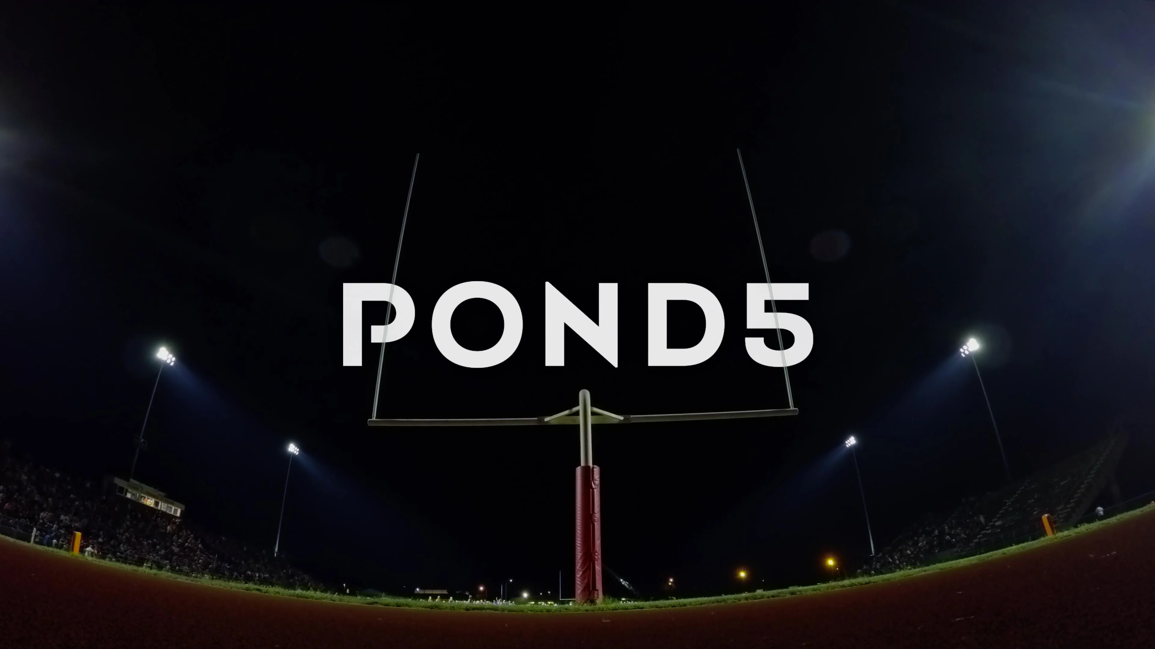 Football Goal Post At Night