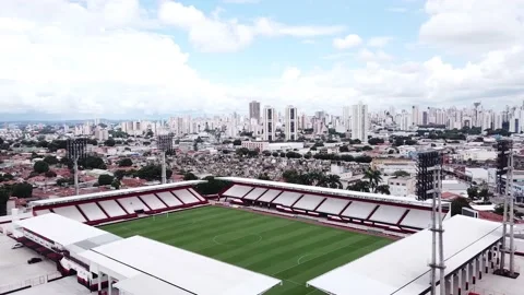 Football stadium in Goiania, Brazil. Aer... | Stock Video | Pond5