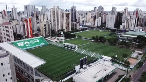Football stadium in Goiania, Brazil. Aer... | Stock Video | Pond5