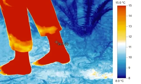 Footsteps, footprints fade - thermal ima... | Stock Video | Pond5