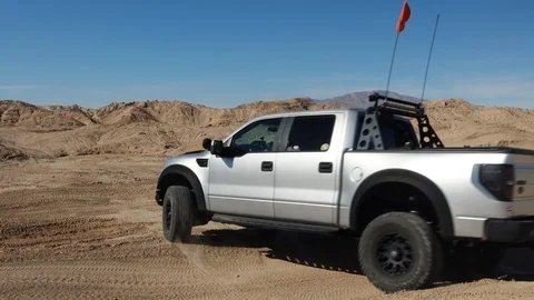 Ford F-150 Raptor SVT driving off-road i... | Stock Video | Pond5