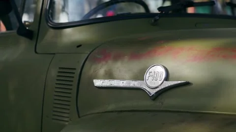 Ford F100 emblem logo | Stock Video | Pond5