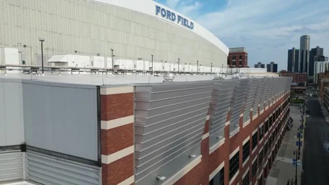 Ford Field Downtown Detroit Skyline 4K ... | Stock Video | Pond5