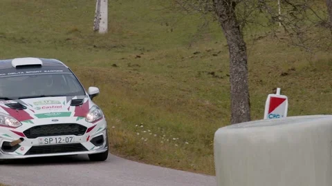Ford Fiesta Rally4 rally car driving on ... | Stock Video | Pond5