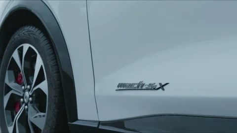 Ford Mustang Mach E4X Electric SUV Car V... | Stock Video | Pond5