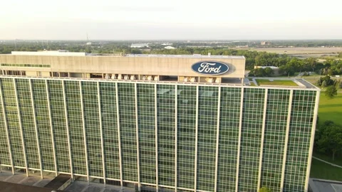 Ford office building in Detroit on sunny... | Stock Video | Pond5