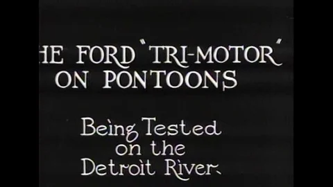 The Ford Tr-Motor airplane being tested ... | Stock Video | Pond5