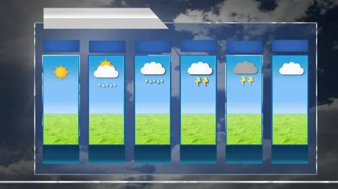 Forecast - motion graphics - weather tem... | Stock Video | Pond5