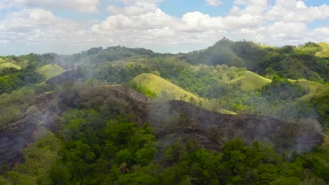 Forest fire in the rainforest. Bohol,Phi... | Stock Video | Pond5