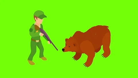 Forest hunting icon animation | Stock Video | Pond5