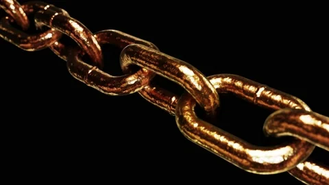 Forged gold chain looping 3D animation w... | Stock Video | Pond5
