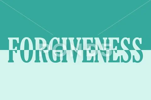 Forgiveness, icon. Logo. Colorful typography banner with single word ...
