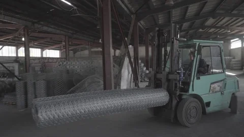 A Forklift driver transporting spool of ... | Stock Video | Pond5