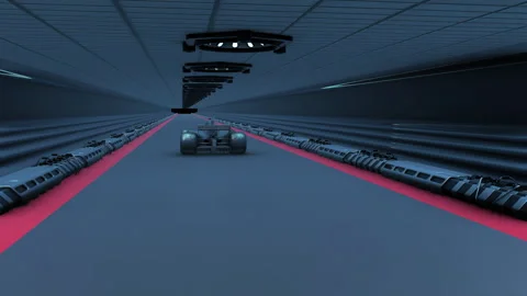 Formula 1 car race 3D animation. Futuris... | Stock Video | Pond5