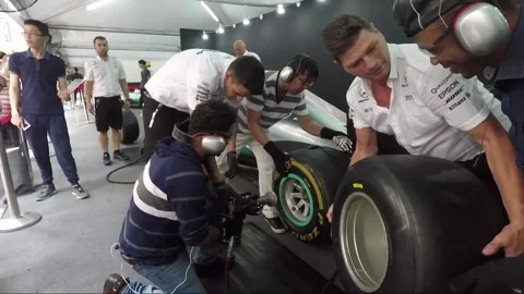 F1 Pit Stop Stock Footage ~ Royalty Free Stock Videos | Pond5