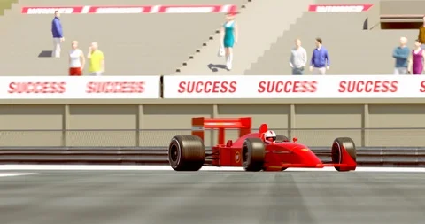 Formula One Racing Car Crossing Finish L... | Stock Video | Pond5