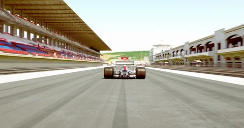 Formula One Racing Car Crossing Finish L... | Stock Video | Pond5