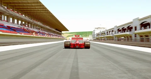 Formula One Racing Car Crossing Finish L... | Stock Video | Pond5