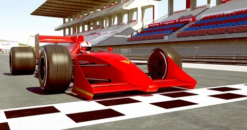 Formula One Racing Car Getting Ready To ... | Stock Video | Pond5