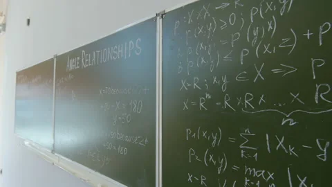 Formulas And Equations On Blackboard | Stock Video | Pond5