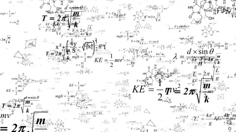 Formulas appear on a white background an... | Stock Video | Pond5