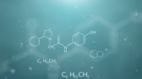Formulas of chemistry animation | Stock Video | Pond5