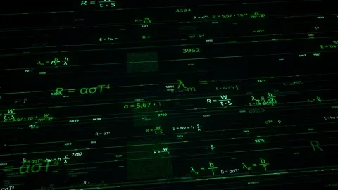Formulas in physics in electronic form. ... | Stock Video | Pond5