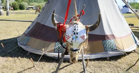 Fort Bridger Mountain Man rendezvous Ind... | Stock Video | Pond5