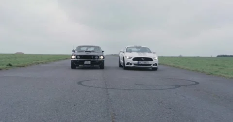Fort Mustang Mach 1 and GT 5.0 Sports Ca... | Stock Video | Pond5