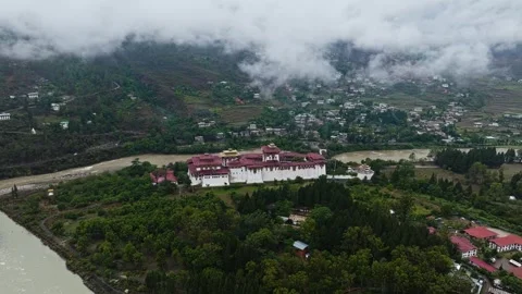 Fortified Monastery Of Punakha Dzong Pal... | Stock Video | Pond5