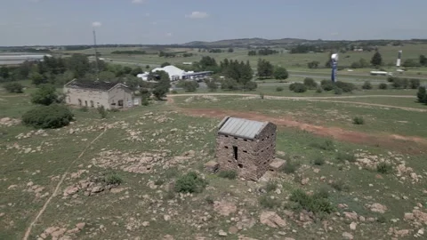 Fortified stone blockhouse sits on low r... | Stock Video | Pond5