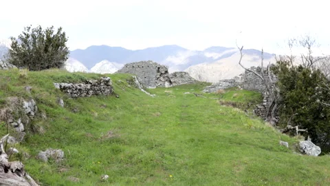 The fortress of Lucchio. Ancient medieva... | Stock Video | Pond5