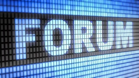 "Forum" on the Screen. 4K Resolution. En... | Stock Video | Pond5