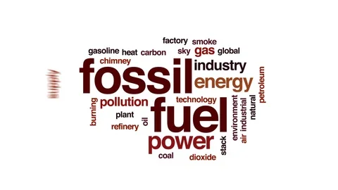 Fossil fuel animated word cloud, text de... | Stock Video | Pond5