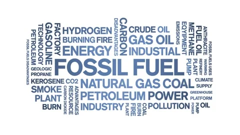 Fossil Fuel animated word cloud,animatio... | Stock Video | Pond5