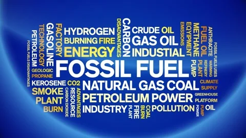 Fossil Fuel animated word cloud,animatio... | Stock Video | Pond5