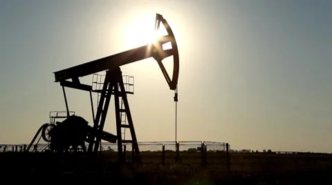 Fossil Fuel Energy, Oil Pumps, Sunset, O... | Stock Video | Pond5