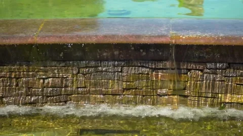 Fountain barrier step, architecture wate... | Stock Video | Pond5